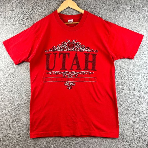 Fruit of the Loom | Shirts | Vintage University Of Utah Tshirt L Single ...